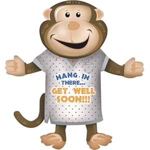 Amazon.com: 36" Get Well Soon Monkey Balloon (B6): Kitchen & Dining