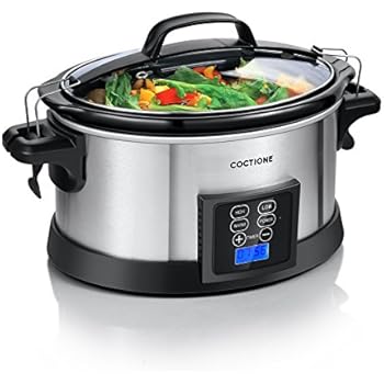 Amazon.com: Slow Cooker, BESTEK 6 Quart Slow Cookers Programmable ...
