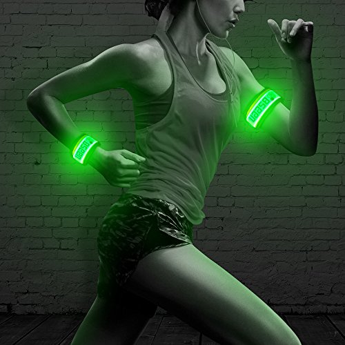BSEEN LED Light Up Armband - 2 Pack Reflective Running Gear Sport ...