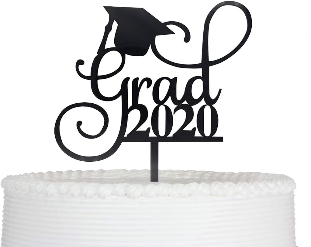 Amazon.com: Grad 2020 Cake Topper for Class of 2020 Graduation Party ...
