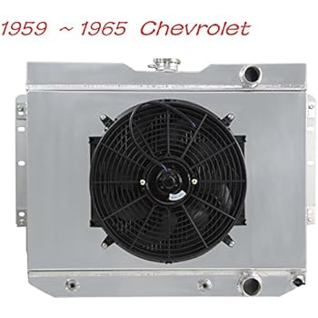 Amazon.com: OzCoolingParts 59-65 Chevy Radiator Fan Shroud Kit - 3 Row ...