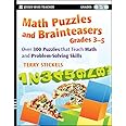 Amazon.com: Math Puzzles and Brainteasers, Grades 3-5: Over 300 Puzzles ...