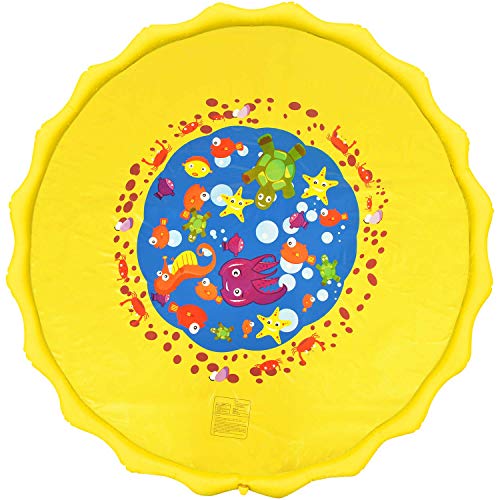Bosun 【2019 New】 Splash Play Mat 68" Outdoor Water Play Sprinkle and ...