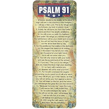 Amazon.com : Psalm 91 Full Verse American Flag Cardstock Tassel ...