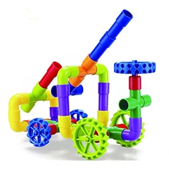 Tube Racer-Pipes & Wheels- Colorful Building Toys- Fun- Educational ...