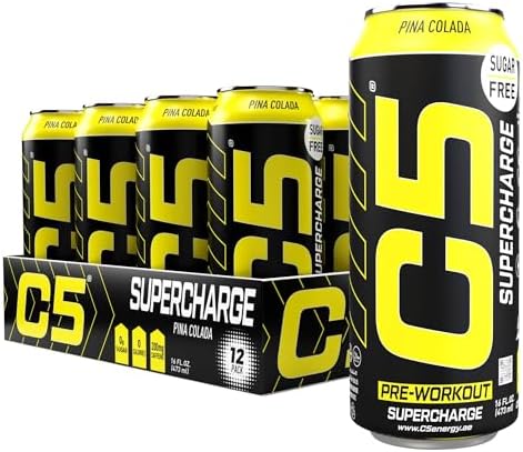 سعر C5 Energy Drink Supercharge, Pre-Workout, 200mg Caffeine, Sugar ...
