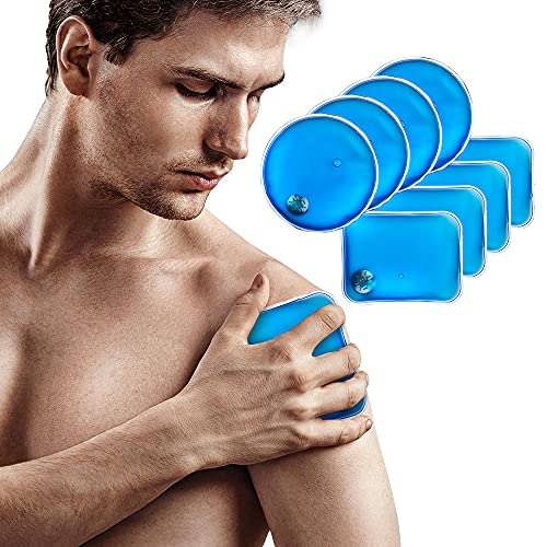 Reusable Heat Packs - Set of 8 - Gel Hand Warmer with Snap to Heat ...