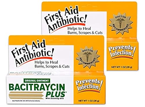 Bacitraycin Plus First Aid Antibiotic Wound Healing Ointment For Minor ...