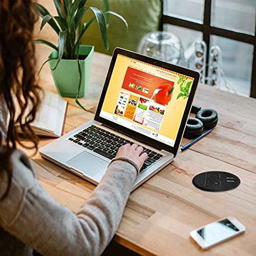 Haylink Power Grommet, Round Recessed Power Outlet Plug, 3.15 Inch Desk ...