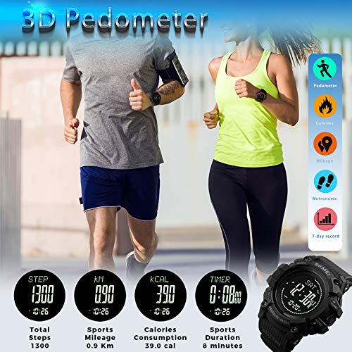 Running Watch, Pedometer Compass Altimeter Barometer Temperature ...