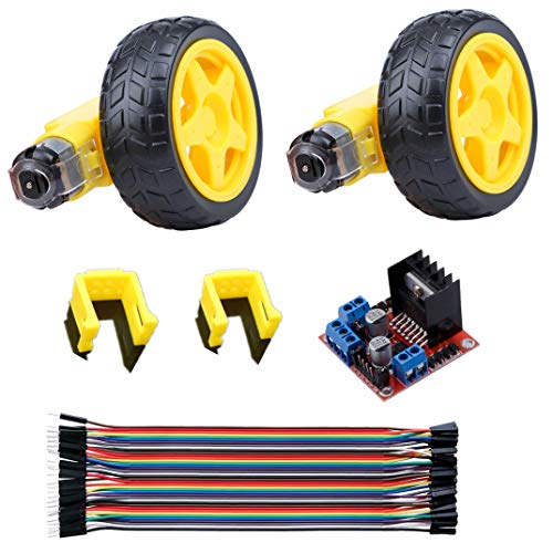 DC Electric Motor 3-6V Dual Shaft Gear Motor TT Motor with Plastic Tire ...