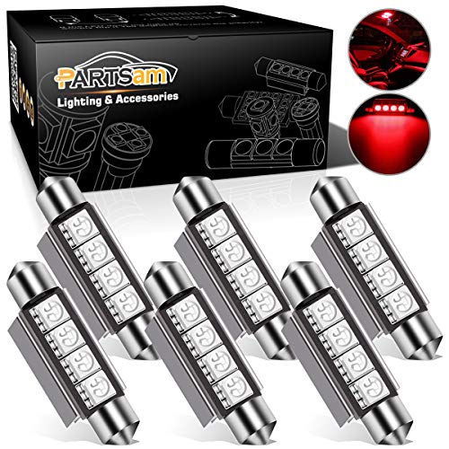 Partsam 42mm Festoon LED Light Bulbs Error Free LED Interior Lights Map ...