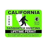 Bigfoot Gifts & Toys RDW California Sasquatch Hunting Permit - Color ...