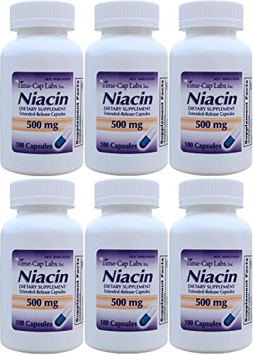 Time Cap Labs Extended Release Niacin 500 mg Capsules 100 Capsules Per ...