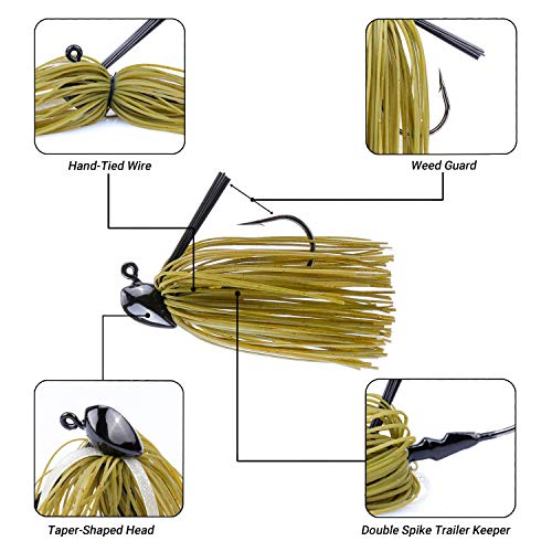 RUNCL Anchor Box - Flipping Jigs, Bass Fishing Jigs 3/8oz - Double ...