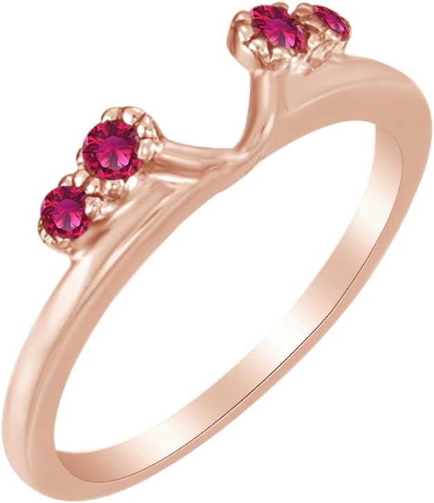 Amazon.com: AFFY Simulated Ruby Enhancer Wrap Enhancer Guard Ring in ...