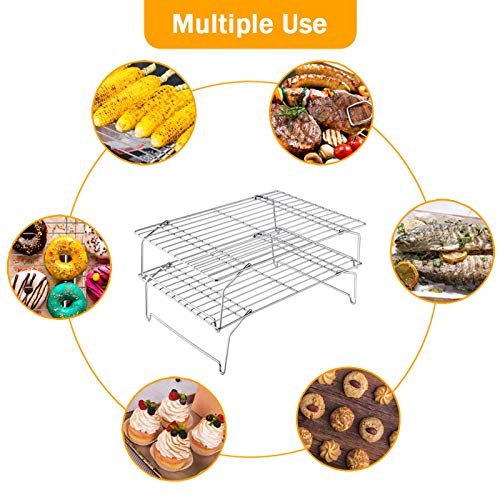 TeamFar Cooling Rack, 4 Tiers Stainless Steel Wire Rack for Baking ...