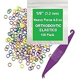 Amazon.com : 1/8 Inch Orthodontic Elastic Rubber Bands, 100 Pack, Neon, Light 2.5 Ounce Small ...