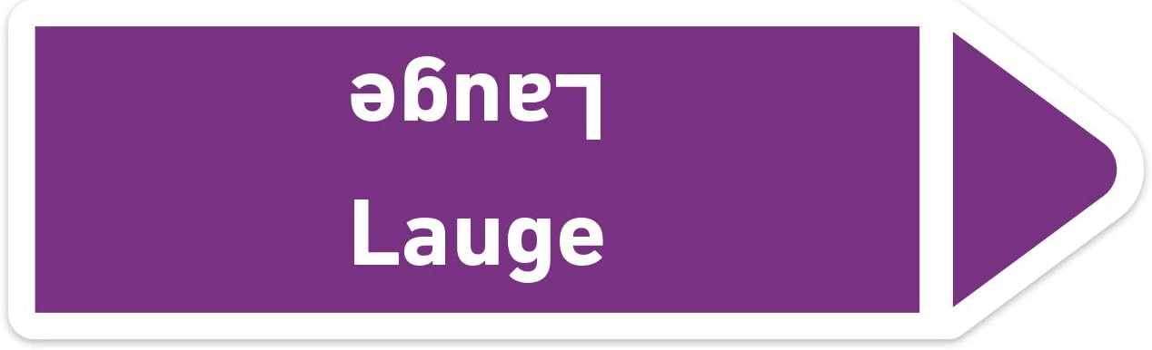 Lye pipe marking according to DIN 2403 sticker (sodium soda). – BigaMart