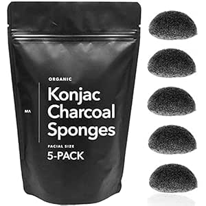 Amazon.com: Minamul Konjac Exfoliating Organic Facial Sponge Set | Gentle daily face scrub ...