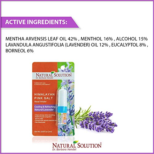 Natural Solution Himalayan Pink Salt Aromatherapy Nasal Inhaler,Cooling ...