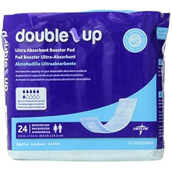 Amazon.com: Medline Double-Up Incontinence Liners, 24 Count (Pack of 8 ...