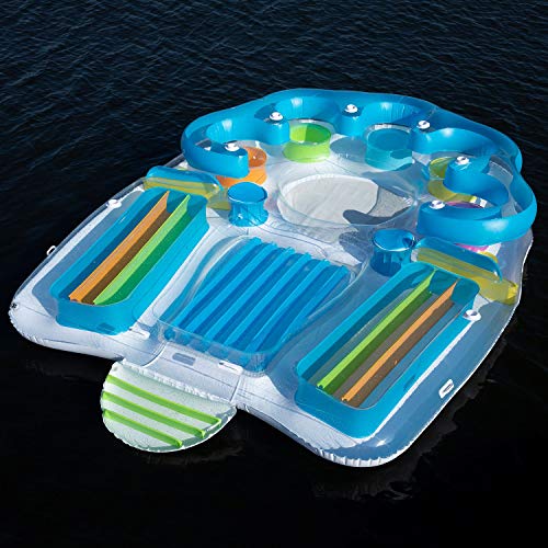 Tropical Tahiti Floating Island 7 Person Inflatable Raft | Pricepulse