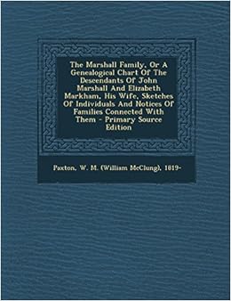 Amazon.in: Buy The Marshall Family, or a Genealogical Chart of the ...