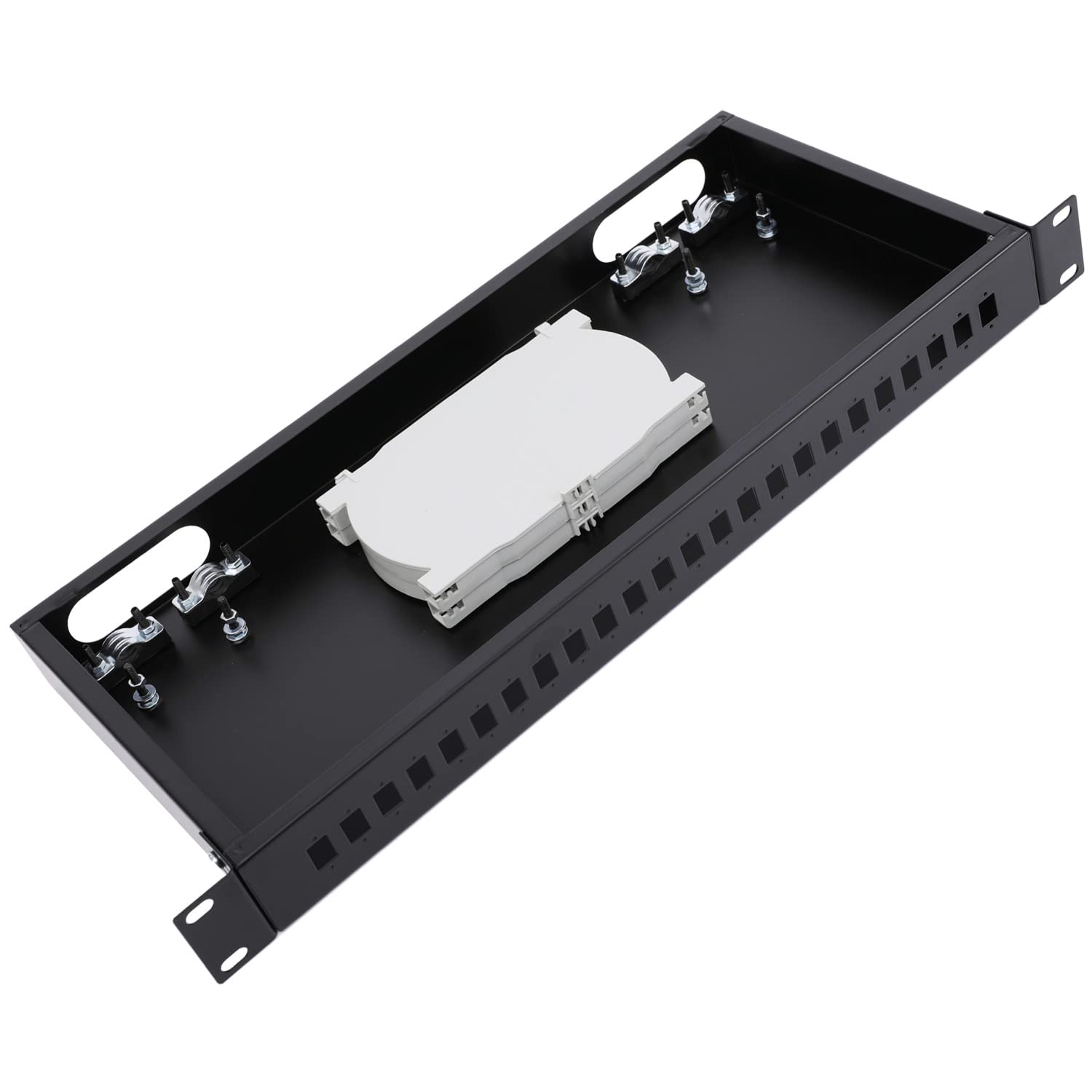 Mua 19" Rack Mount Enclosure Fiber Optic Box Fits Racks Cabinet 1U LGX ...