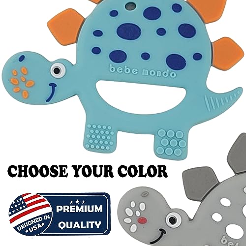 Dinosaur Toys Baby Teething Toys Teether with Pacifier Clip for Infant ...