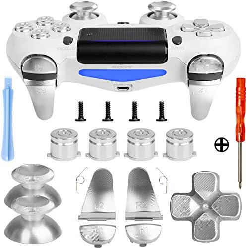 Metal Buttons for PS4 Controller Gen 2, Metal Aluminum Bullet Buttons ...