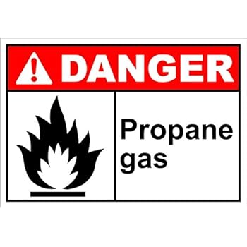 Amazon.com: Propane Gas Danger OSHA / ANSI LABEL DECAL STICKER 7 inches ...