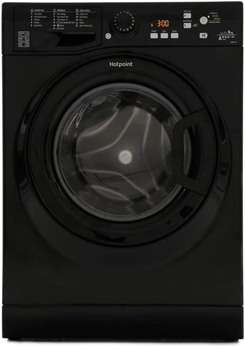 Hotpoint WMBF944K Washing Machine 9kg 1400rpm Black: Amazon.co.uk ...