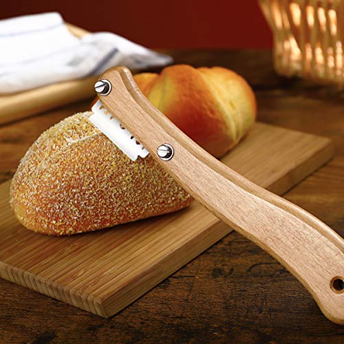 Healeved Van with Wooden Handle, Bread Baker Turning Tool, Bread Slicer ...