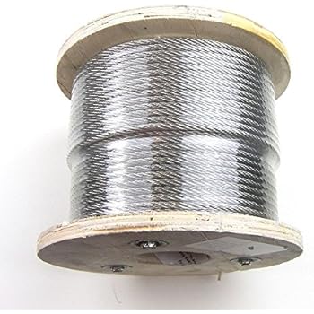 1000ft Stainless Steel T316 Wire Rope 7x7-1/32" Cable - - Amazon.com