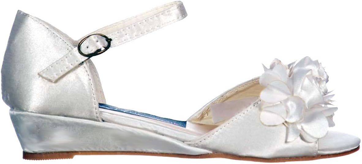 Onlineshoe Girls Wedding Bridesmaid Confirmation Communion Ivory Satin ...