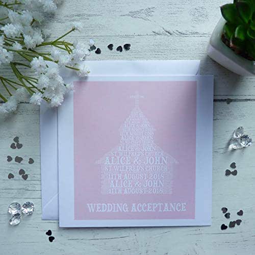 Amazon.com: Personalized Wedding Acceptance Card, Wedding Acceptance ...