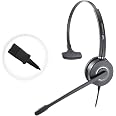 Amazon.com: Mono Plantronic-QD Headset with Microphone - for Cables ...