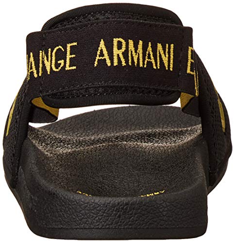 AX Armani Exchange Mens Slingback Slide Sandal, Black+yellow, 9 US on ...
