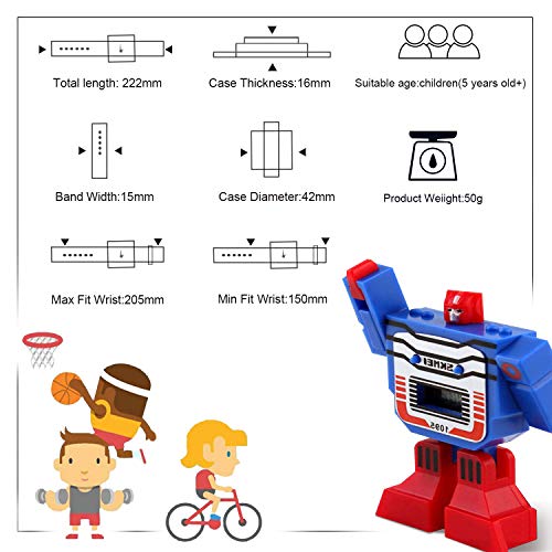 Kids Toys Watch, Boys Cartoon Robot Transformer Toy Hero Amazing ...