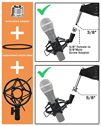 Microphone Shock Mount Mic Holder For Samson Q2U Shure SM58 ATR2100-USB ...