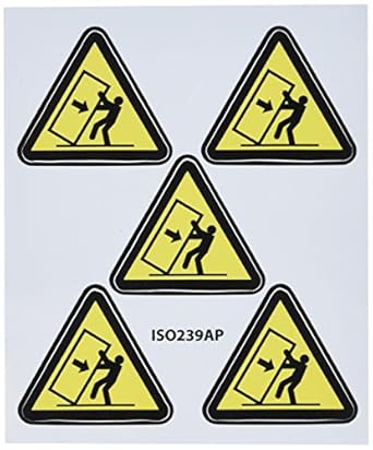 NMC ISO239AP Tipping Hazard ISO Label with Graphic, 2" Length x 2 ...