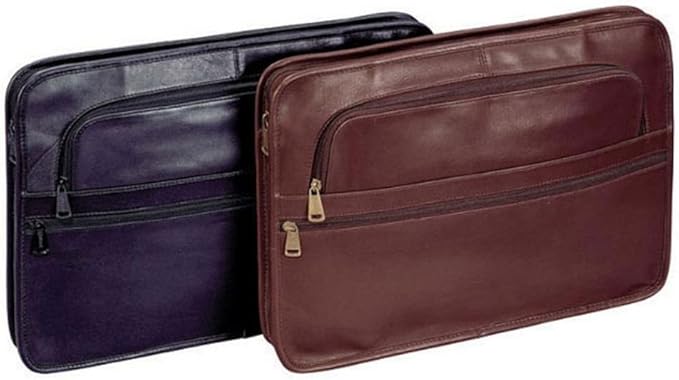 Amazon.com : Leather Underarm Portfolio Color: Black, Material: Top ...
