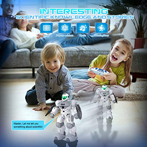 Pickwoo Remote Control Robot for Kids, RC Robot Toy Intelligent Programmable Gesture Sensing ...