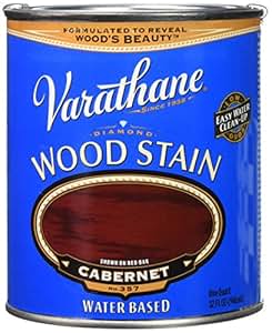 Rust-Oleum 243201 Varathane Water Based Stain, Quart, Cabernet ...