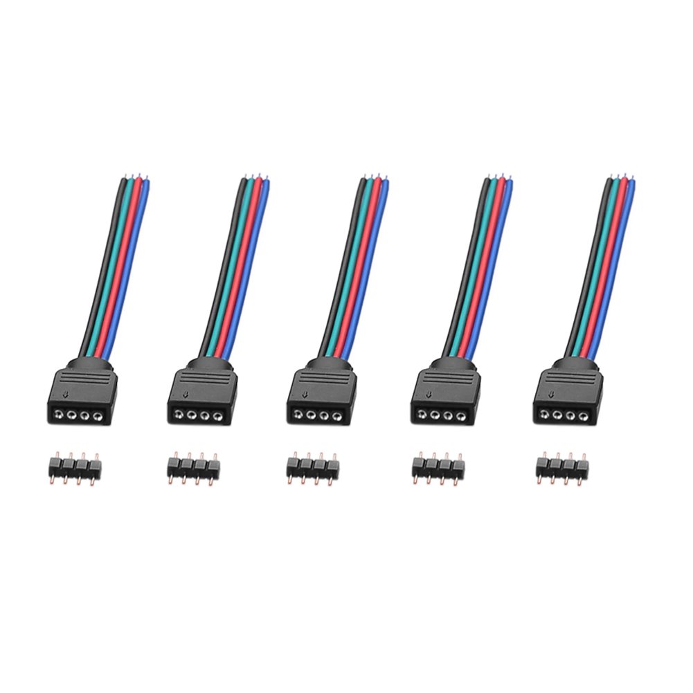 Sienoc 5 PK 4 pin cable de conexión rápida conector conector RGB de ...