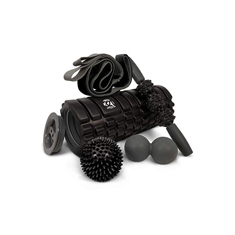 321 STRONG 5 in 1 Foam Roller Set Includes Hollow Core Massage Roller ...
