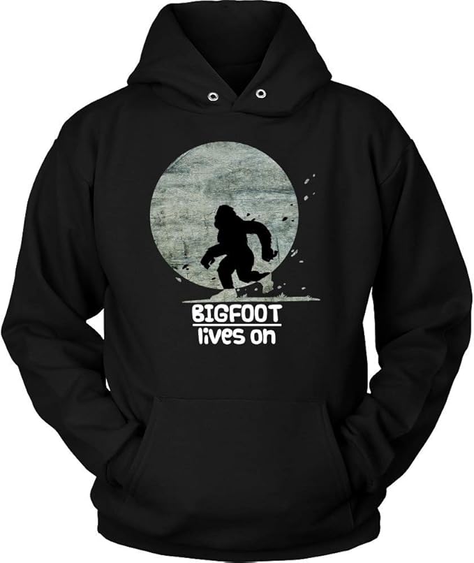 Amazon.com: Bigfoot Lives On Witty,Funny Bigfoot Gift Hoodie: Clothing