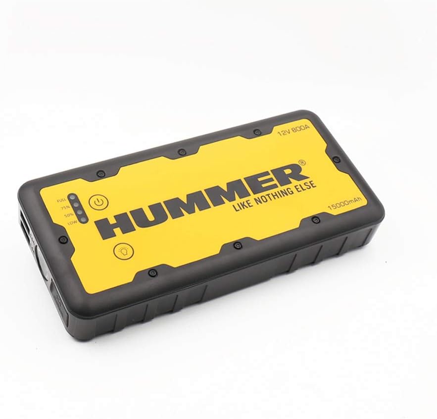 Hummer H1 Mini Jumpstarter/Charger 15.000mAh + LED Light, Yellow/Black ...