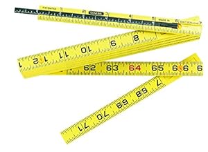 General Tools 7200 Fiberglass 6 Foot Folding Rule - Construction Rulers ...